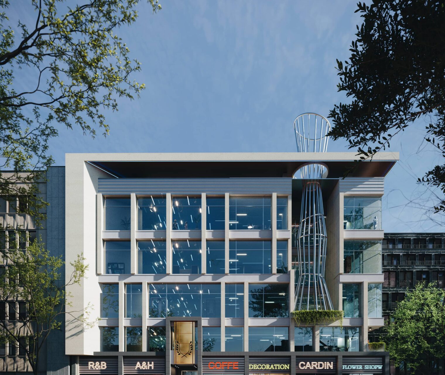 Commercial Building and Business Center - Mehwar Engineering Consultancy